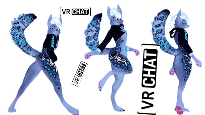 Create custom vr chat avatar furry art face rig vr character vrc furry ...