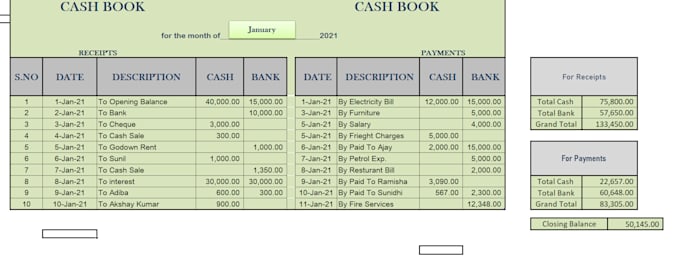 Be expert cashbook data entry and financial record keeping services by ...