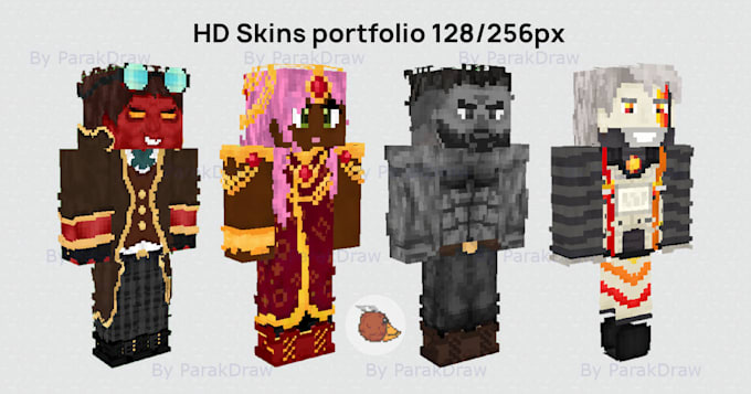 Do hd minecraft skin 128px 256px 512px by Parakdraw | Fiverr