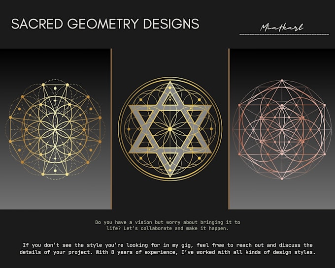 Design spiritual sacred geometry logo by Miaheart | Fiverr