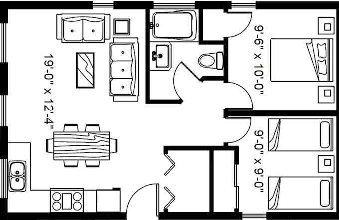 Create,redraw, 2d floor plans using autocad by C20302 | Fiverr