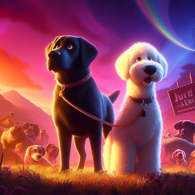 Create animated movie style designs of your pets by Lrowan07 | Fiverr