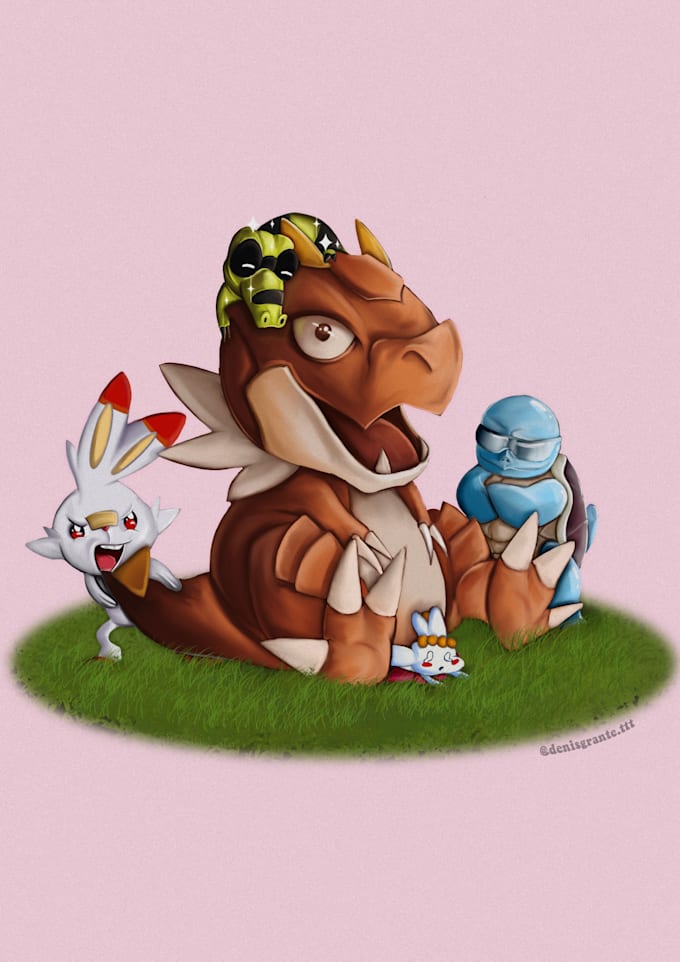 Draw your favorite pokemon by Ookamiart | Fiverr