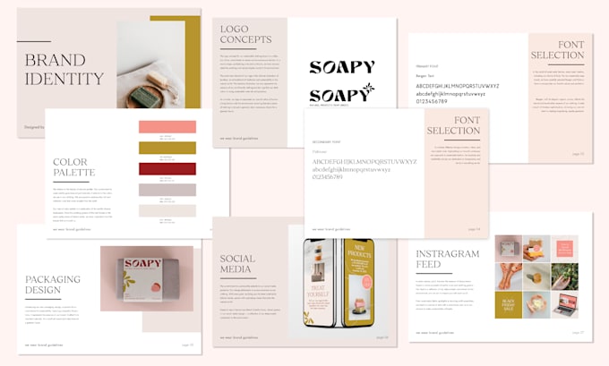 Create you a minimalist brand identity by Terezakub | Fiverr