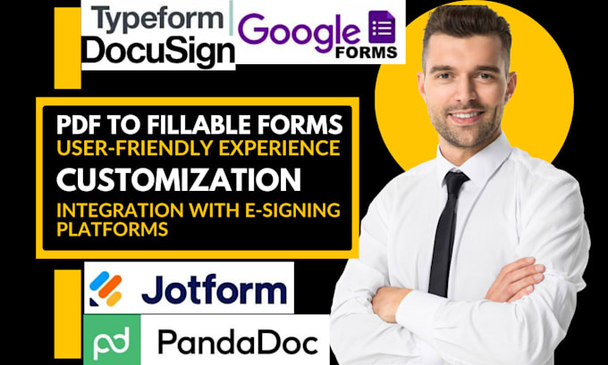 Convert pdf to fillable esigning jotform pandadoc googleform typeform ...