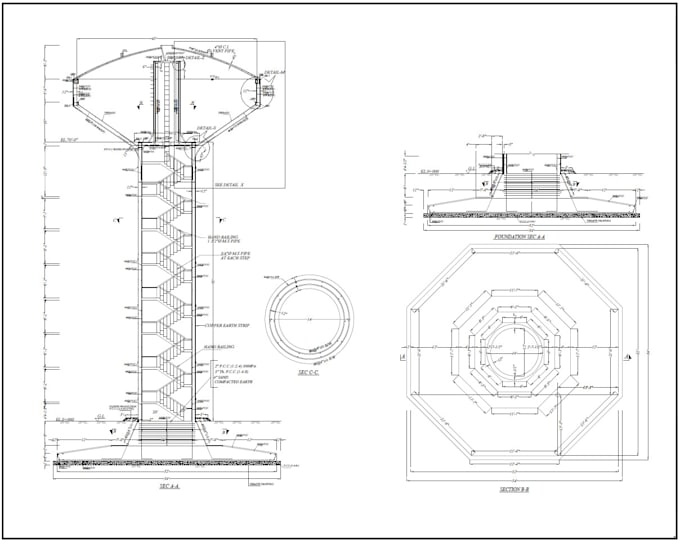 Make structure drawings for approval and construction by Saadali10050 | Fiverr