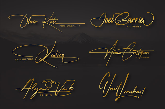Do luxury handwritten signature logo design for your brand or name by ...