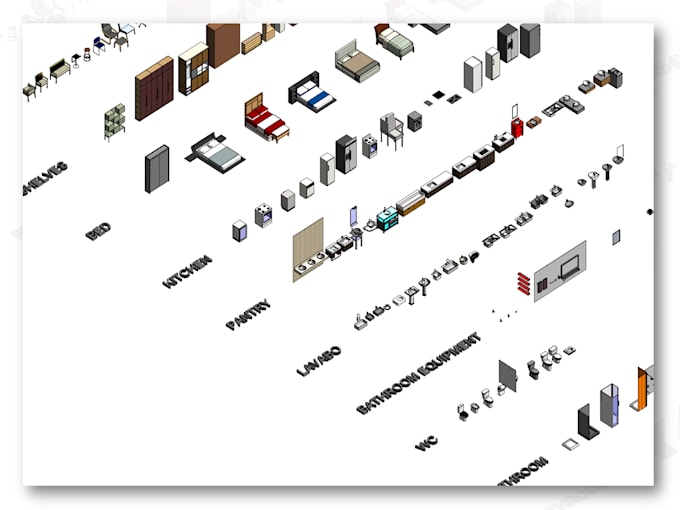 Model bim parametric revit family by Mirjariyadh | Fiverr