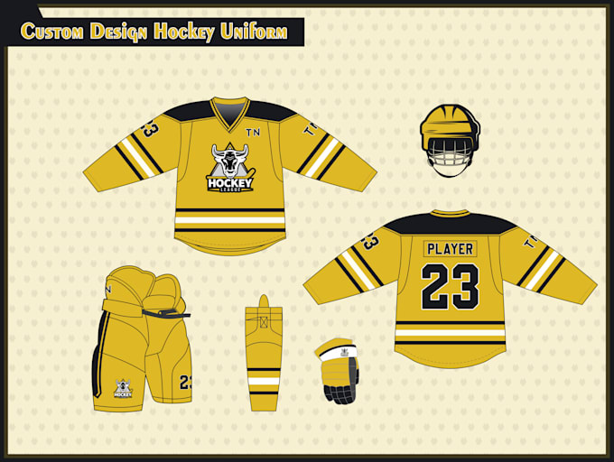 Design 2d ice hockey uniform mockup for you and give you print ready ...