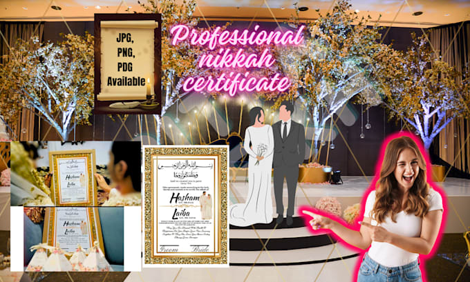 Design perfect customized marriage nikah certificate by Irtifasheikh ...