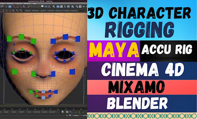 Do 3d character rigging in maya, cinema 4d, blender, mixamo and wonder studio by Jotform_experts ...