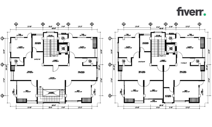 Draw your architectural floor or apartment plan, using autocad by ...