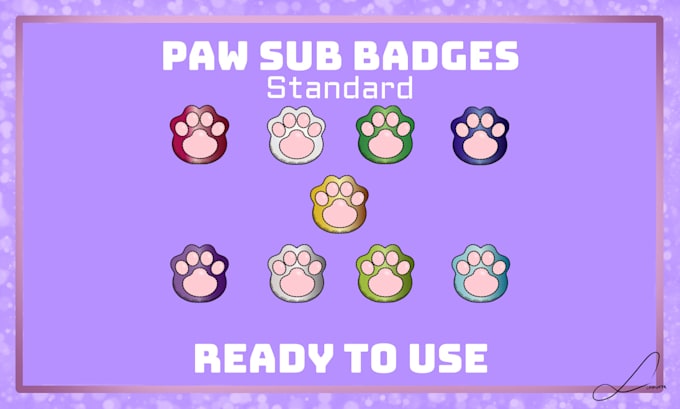 Give you paw sub badges, ready to use by Lusierra_ | Fiverr