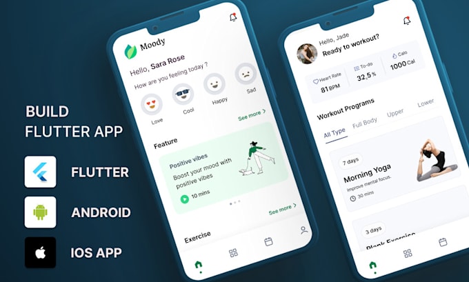 Build android and ios mobile apps using flutter by Krishnagod | Fiverr