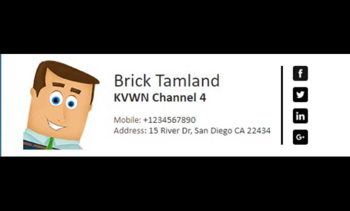 Create email signature html, clickable html email signature by ... Create email signature html, clickable html email signature by ...