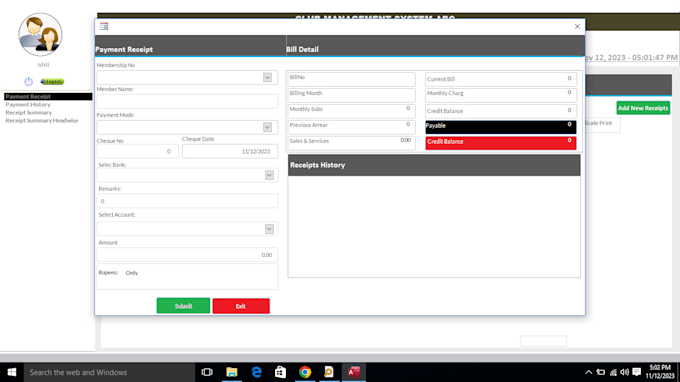 Club management billing system by Ishtideveloper | Fiverr