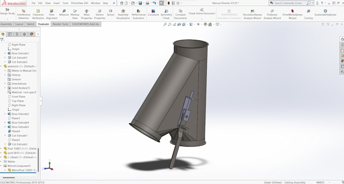 Create a 3d model drawing from a 2d drawing using solidworks or ...