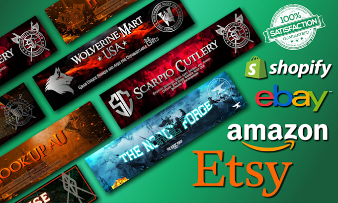 Design banner, web, etsy, ebay, amazon, shopify banners by Beshistudio ...