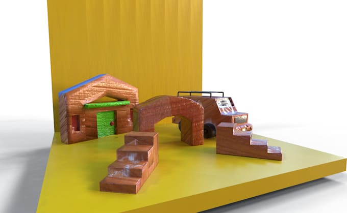 Create simple 3d props by Mercurytyso | Fiverr