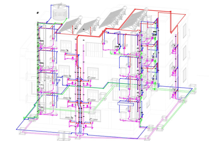Do revit bim mep designing plumbing, electrical, fire, hvac by Vibe ...