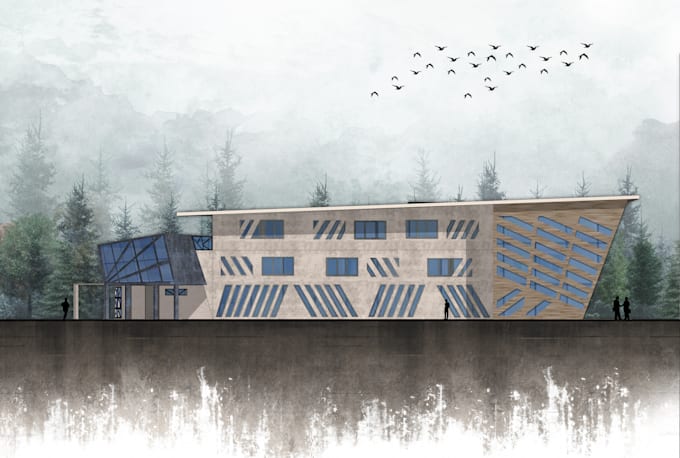 Make architectural post production plans in photoshop by ...