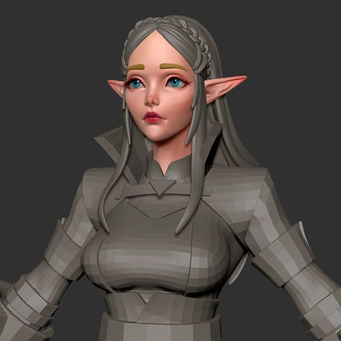 Modelo y plataforma de personaje 3d, avatar vrcchart, modelo anime ...