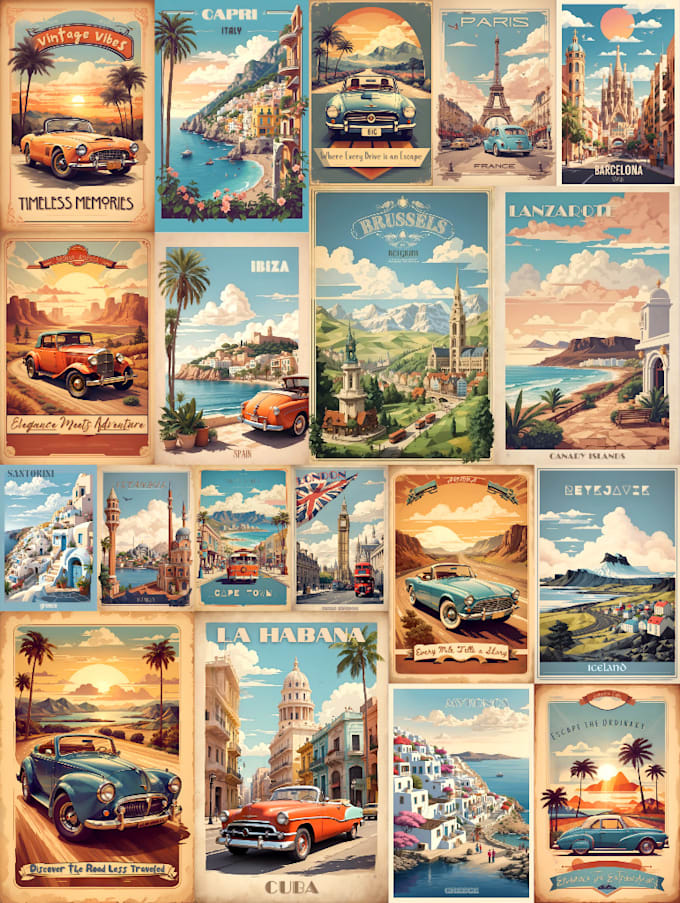 Design a stunning vintage retro poster by Michaelkoumas | Fiverr
