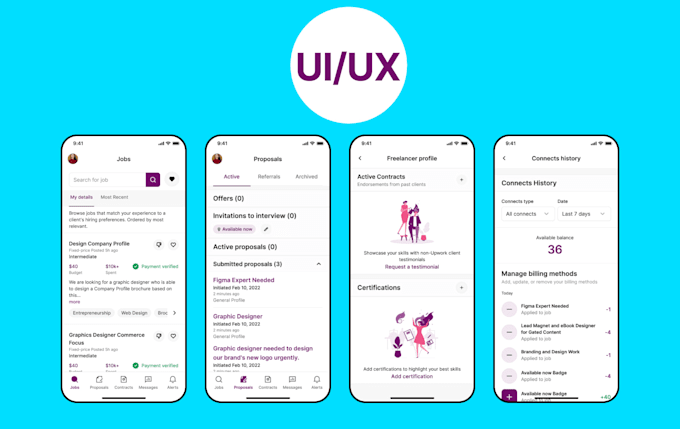 Do creative mobile app ui ux design using figma by Mudassir606 | Fiverr
