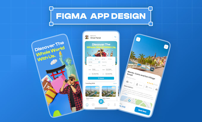 Do figma app design for mobile app ui, app ui ux using figma by ...