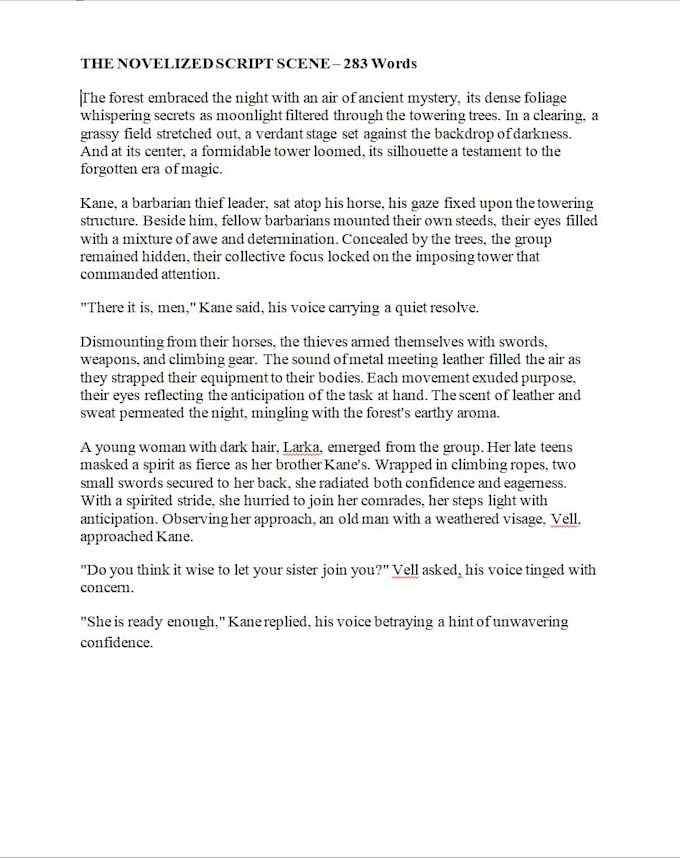 Transform your screenplay into novel manuscript format by Ptwade | Fiverr