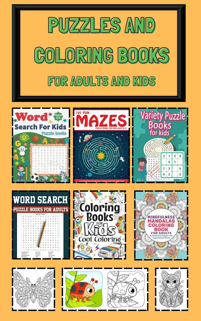 Design fun word search, maze, and crossword puzzles for kdp by Drsamy81 ...