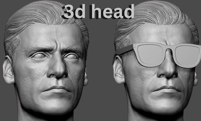 Sculpt 3d head 3d bust 3d face for 3d model for 3d printing