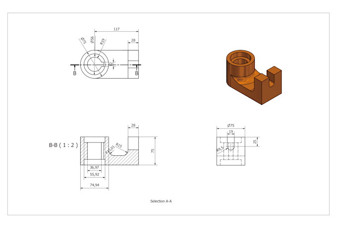 Create 2d drawings for mechanical part manufacturing by Agussett091297 ...