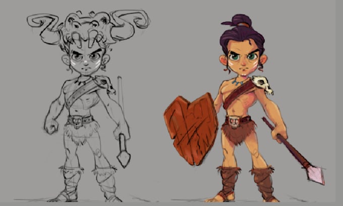 Animate 2d game character sheet art, 2d game asset, 2d character design