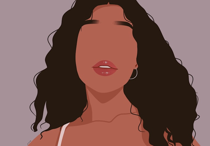 Draw faceless minimalist portrait illustrations for you by Im_jilla ...