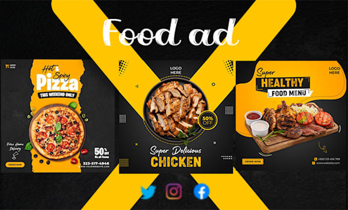 Design impressive food poster, flyer, food menu and instagram ads by ...