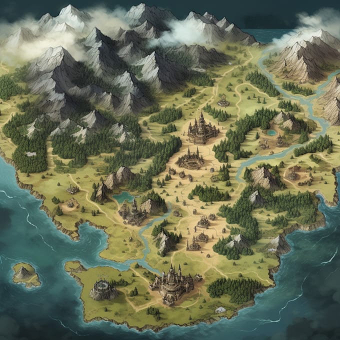 Draw you a fantasy battlemap, dnd battle map by Sinyzlisam | Fiverr