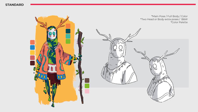 Draw a custom character design by Jorgevi | Fiverr