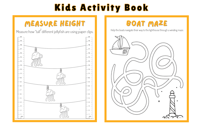 Create custom kids activity book and activity worksheet by Mariaajmal0 ...