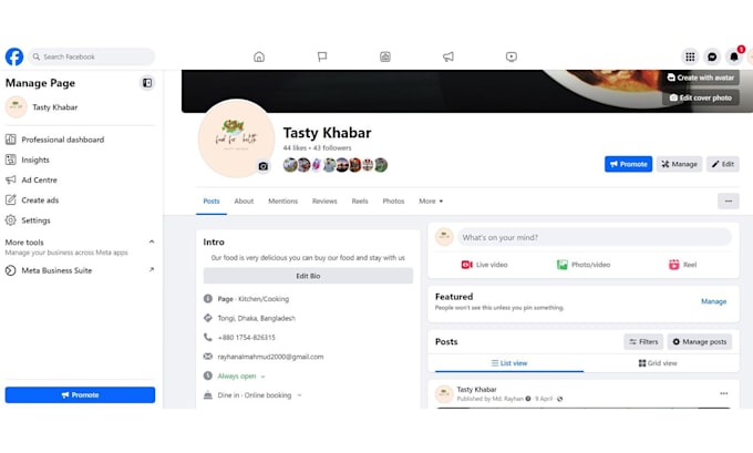 Create, setup professional facebook business page by Dg_mrkt | Fiverr