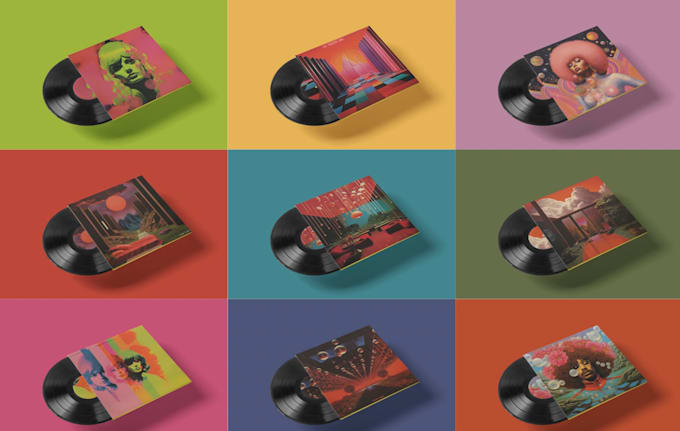 Design your surreal retro feel professional album cover art by ...