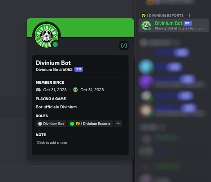 Create a custom discord bot for you by Xfulminex | Fiverr
