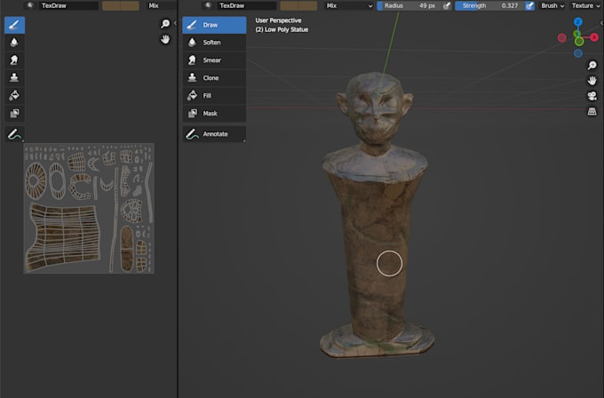 Produce 2d or 3d models as assets or game assets in blender or krita by ...