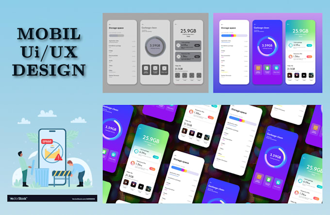 Do creative and modern mobile ui ux design by Netfusioncom | Fiverr