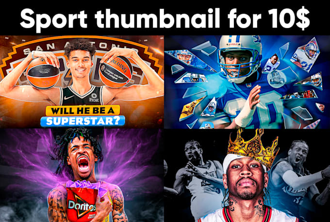 Design unique youtube thumbnails for basketball or nba by Meta_arts ...