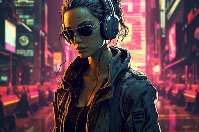 Create cyberpunk character art by Neotseacs | Fiverr