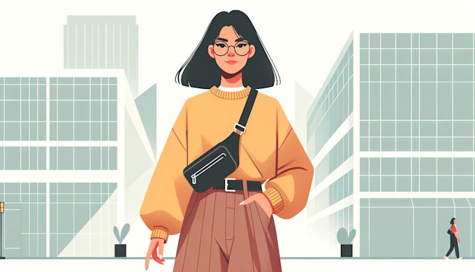 Generate 2d flat illustration by Kaniz_fatema1 | Fiverr