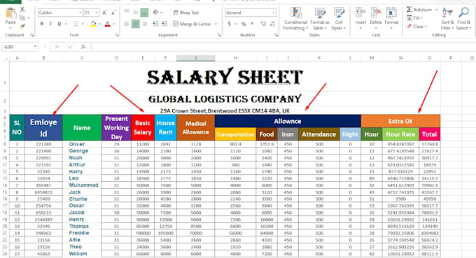 Make excel template or proforma using improved formula by Mahbub6247 ...