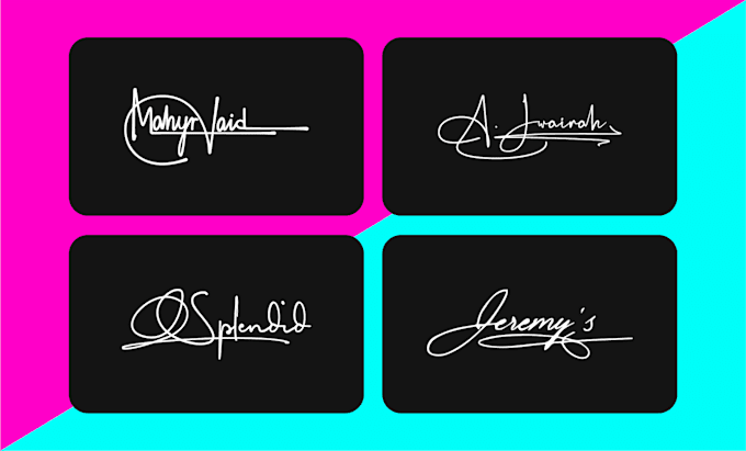 Do real handwritten autograph and signature logo design by ...