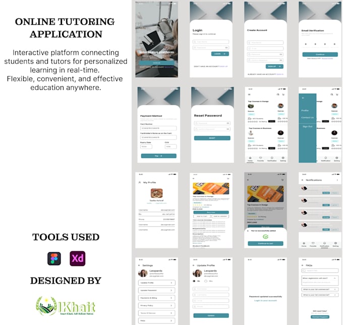 Design mobile ui ux design using figma and adobe xd by Shakirhussain27 ...